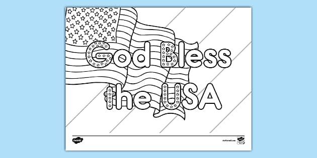 coloring pages usa flag
