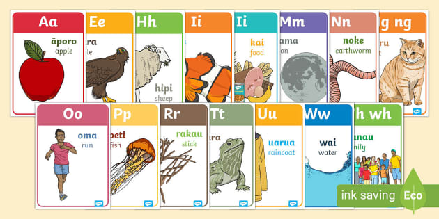 Māori Alphabet Chart Display Posters (teacher made)