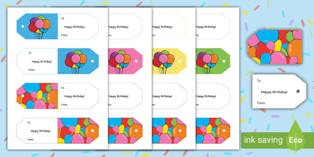 Birthday Gift Labels - Birthday Role-Play - Party and Gifts