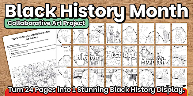 Black History Month Collaborative Colouring Activity