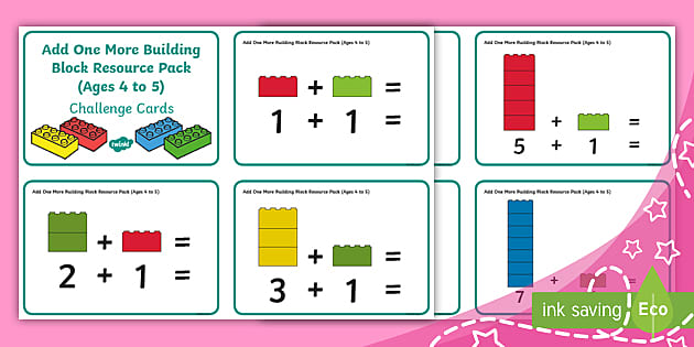 👉 Add One More Building Brick Resource Pack (Ages 4 - 5)