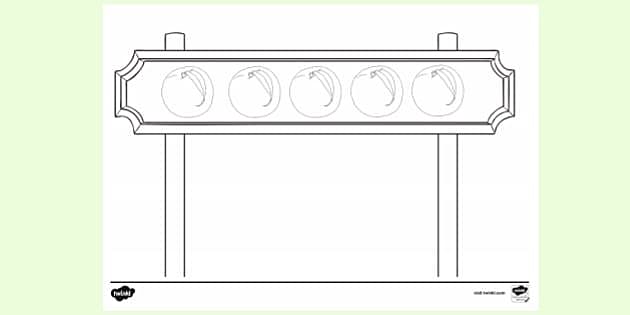 FREE! - Peach Sign Colouring | Colouring Sheets - Twinkl