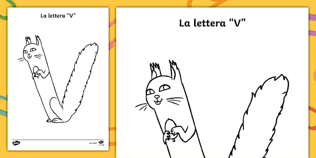 Poster della lettera V da colorare (teacher made) - Twinkl