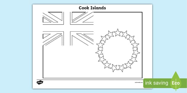 FREE! - Cook Islands Flag Colouring Sheet | Primary Resources