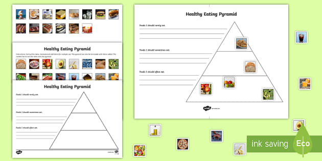 Workstation Pack: Healthy Eating Pyramid Activity