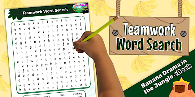 Banana Drama in the Jungle - Teamwork Word Search