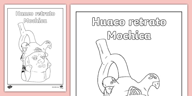 Ficha: Huaco Retrato para colorear (professor feito)