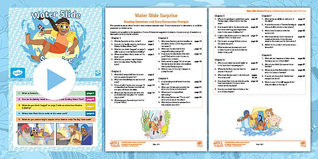 Water Slide Surprise Story Question and Discussion Prompts