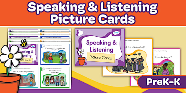 Oral Language Picture Cards for Speaking and Listening for PreK-K