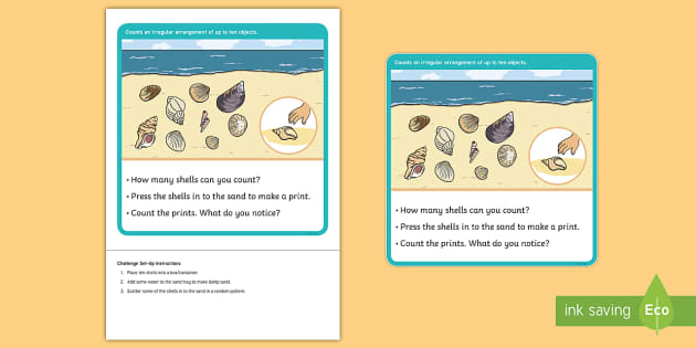 EYFS Maths Counting Challenge: Counting Shells