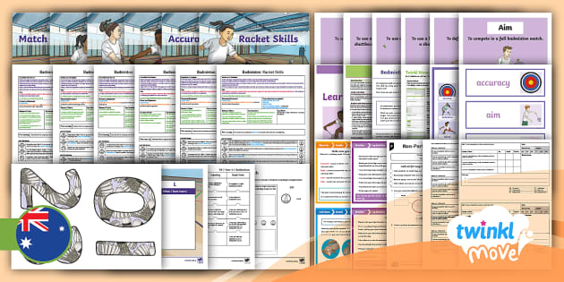 Move PE Year 4 Badminton Unit Pack (teacher made) - Twinkl