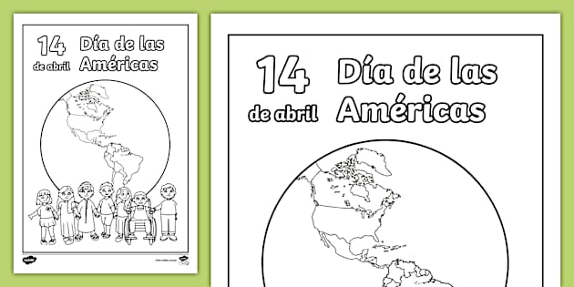 Hoja de colorear: Día de las Américas | Recursos Educativos