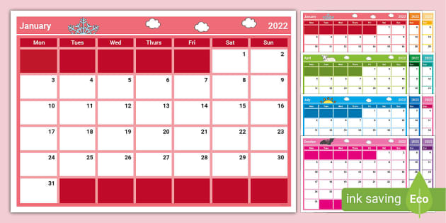 Display Calendar 2022 Calendar (Teacher-Made)