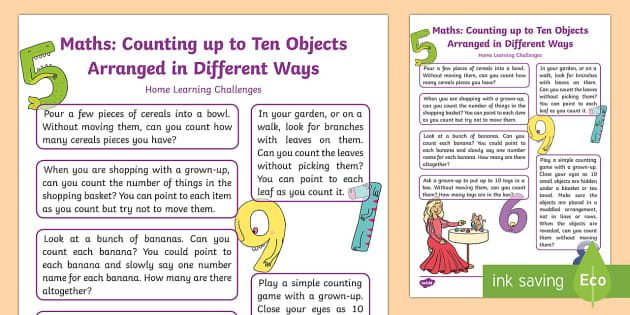 Counts an Irregular Arrangement of up to Ten Objects Home Learning ...