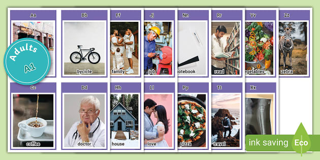 * NEW * A-Z Flashcards for Adult ESL Learners [A1] - Twinkl