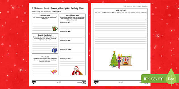 A Christmas Feast! Worksheet / Worksheet (teacher made)
