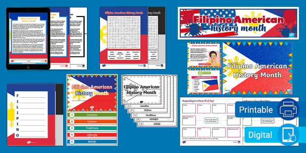 Eighth Grade Filipino American History Month Teaching Pack