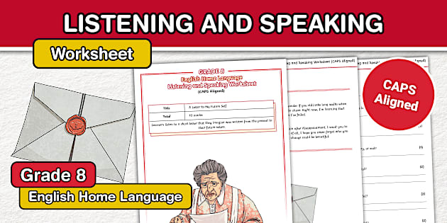 Grade 8 English Home Language - Listening and Speaking Worksheet (CAPS