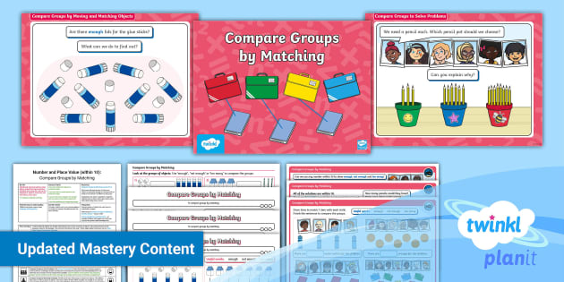 👉 Y1 Compare Groups By Matching Place Value Within 10 Lesson15