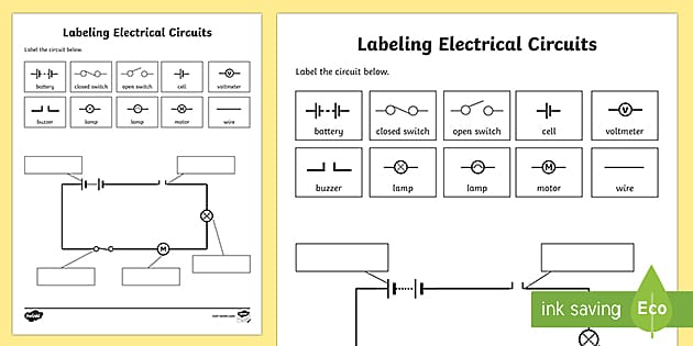 Labeling Electrical Circuits Activity (teacher made)
