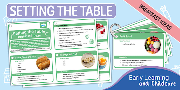 Setting the Table Breakfast Ideas Ringed Cards
