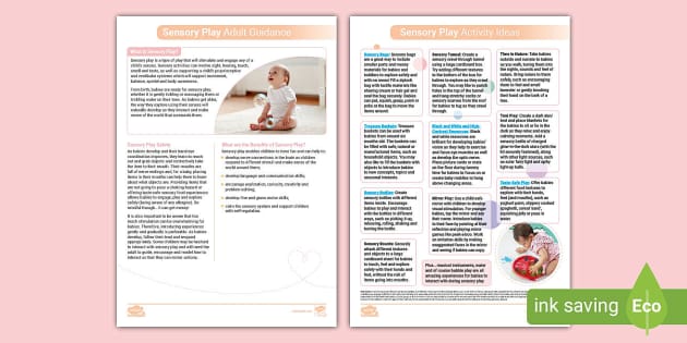 Baby Room Activities: Sensory Play Adult Guidance and Ideas