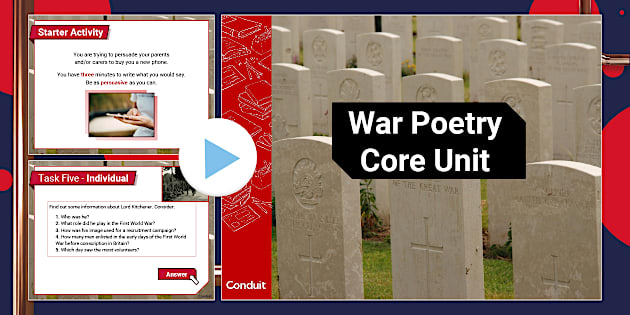 War Poetry Core Unit