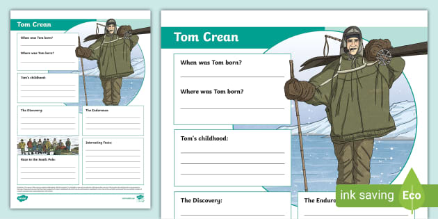 Tom Crean Fact File Template (teacher made) - Twinkl