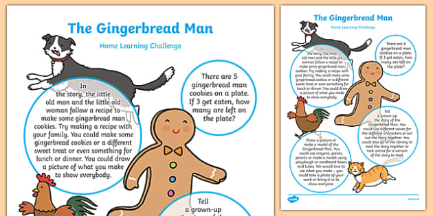 The Gingerbread Man Home Learning Challenges Nursery FS1