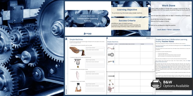 Simple Machines Collaborative Learning Activity - Twinkl