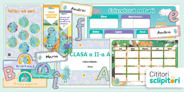 FREE! - Decorul și amenajarea clasei Pachet cu resurse 3-8 ani
