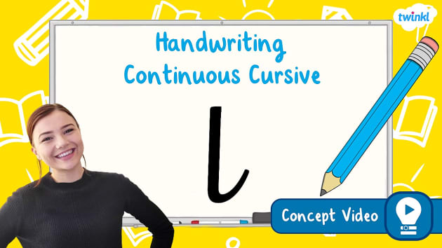 FREE! - The Letter 'l' | Cursive Handwriting Concept Video