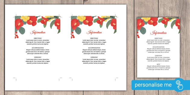 Red Flower Information Card (teacher made) - Twinkl