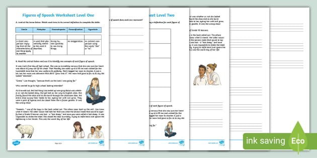 Figures Of Speech Worksheet Teacher Made Twinkl