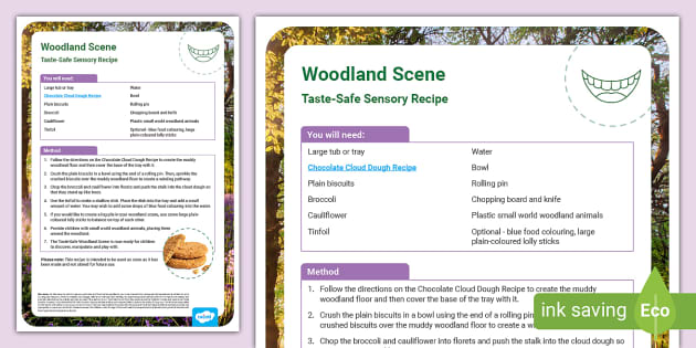 Taste-Safe Woodland Scene Sensory Recipe | Sensory | Twinkl