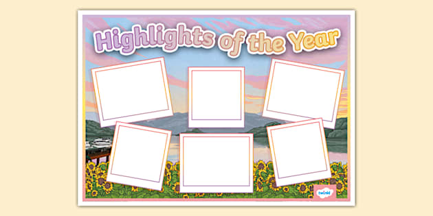 Highlights of the Year Display Poster (teacher made)