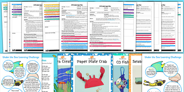 EYFS Under the Sea Adult Input Planning Pack (teacher made)