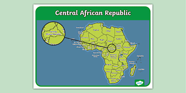 Central African Republic Map Display Poster (Teacher-Made)