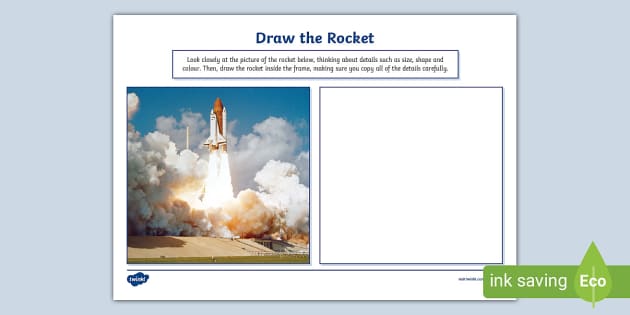 Draw the Rocket Art Activity (teacher made) - Twinkl