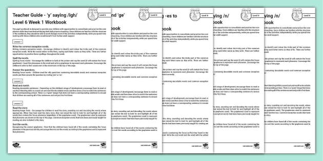 Level 6 Twinkl Phonics Pupil Workbook Guidance Pack - Twinkl
