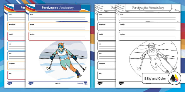 Winter Paralympics Vocabulary Writing Activity | Twinkl USA