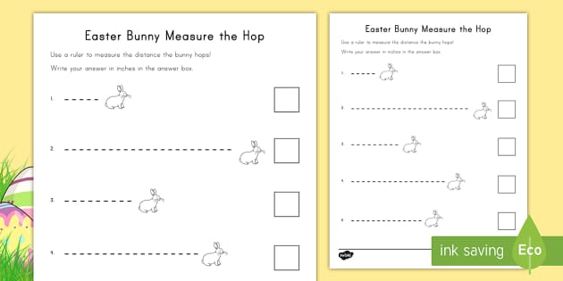 Easter Bunny Measure the Hop Activity