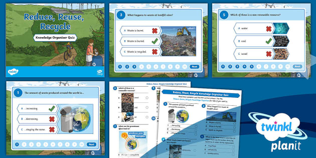LKS2 Science Retrieval Practice Reduce, Reuse, Recycle KO Quiz