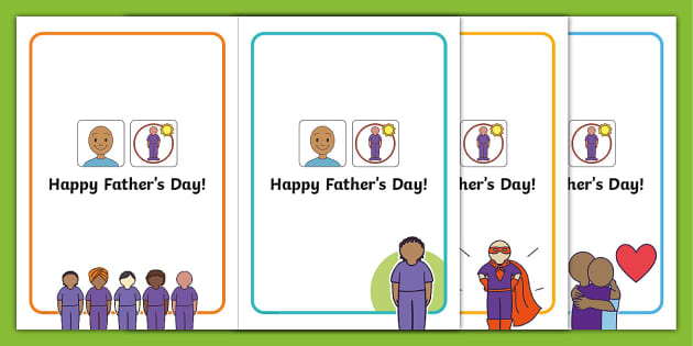 Twinkl Symbols: Father's Day Card Inserts (teacher made)