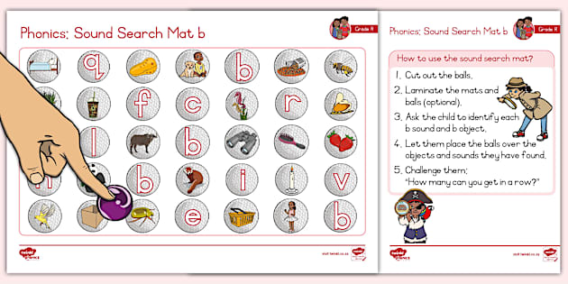 Grade R Phonics: Sound Search Mat b (teacher made) - Twinkl
