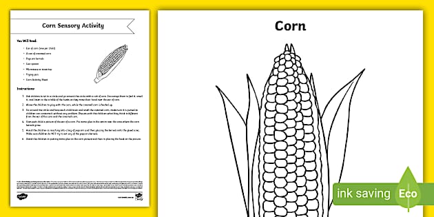 Sensory Activity - Interactive Corn Drawing and Play
