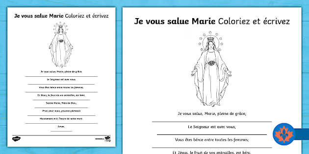 hail mary coloring sheet