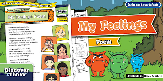 Wellbeing (Emotional Awareness and Expression) My Feelings Poem Junior ...