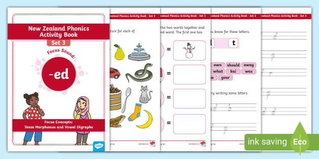 New Zealand Phonics Activity Booklet 2 (Set 3) - Vowel Digraphs