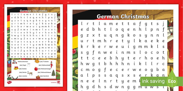 👉 German Christmas Word Search | KS2 German Teaching